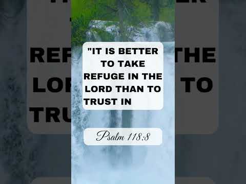 Bible Verse Psalm 118:8 | The Lord is My Refuge #godsword