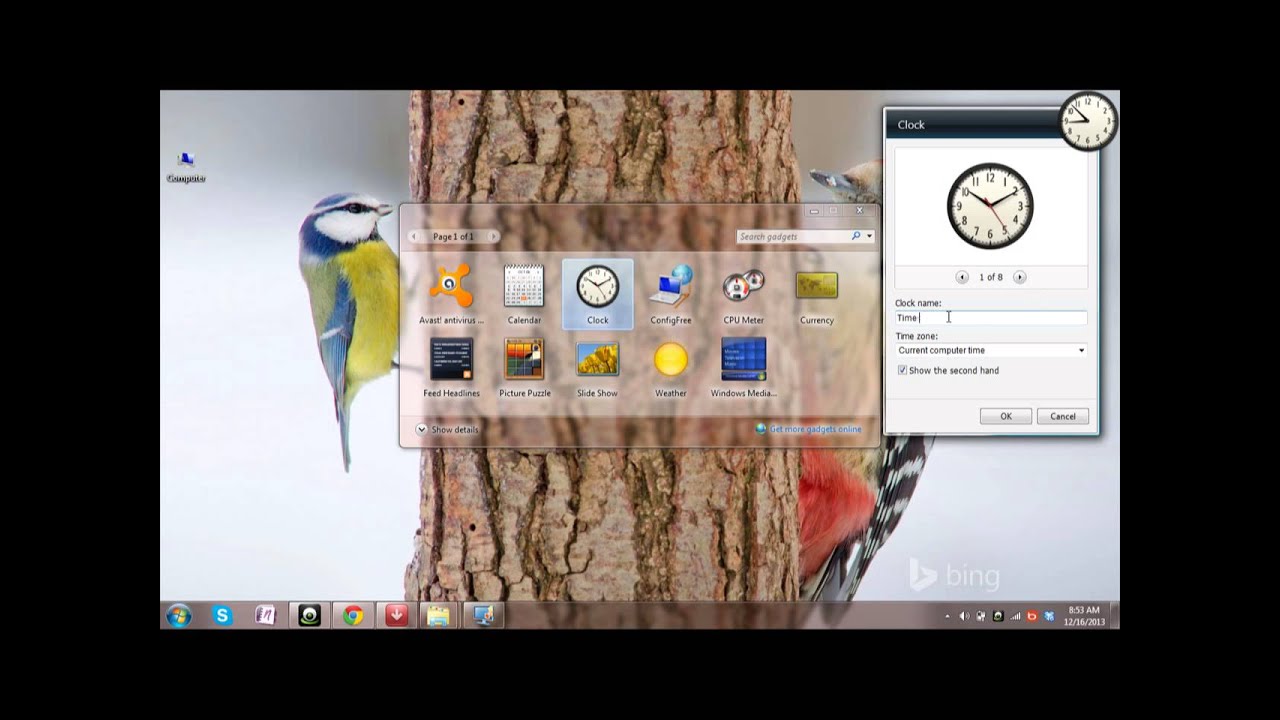 How to Keep Analog Clock Gadget on DESKTOP !! EASY !! #analogclock #windows #operatingsystem #win10