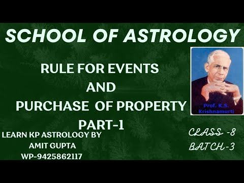 KP ASTROLOGY BATCH 3 CLASS-8