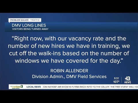 DMV urging visitors to make appointments instead of walk-ins