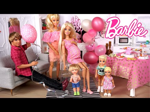 Barbie & Ken Doll Family Baby Shower Story