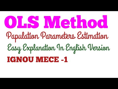 OLS Method Of Estimation Meaning assumption, What is ols regression used forOLS regression examples