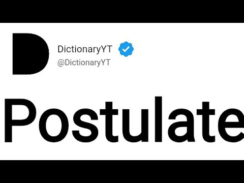 Postulate Meaning in English