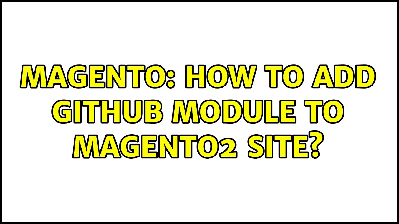 Magento: How to add github module to magento2 site?