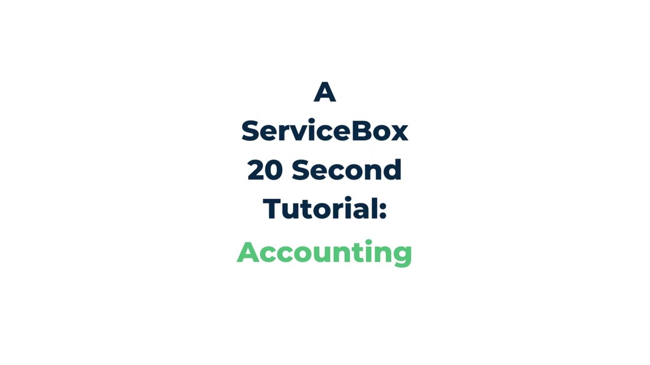 20 Second Tutorials: Accounting