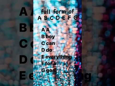full form of ABCDEFG
