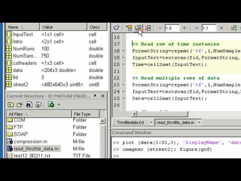 Importing Data Files into MATLAB (Previous Release)