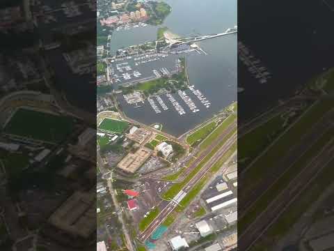 St. Petersburg, Florida dramatic aerial video of downtown
