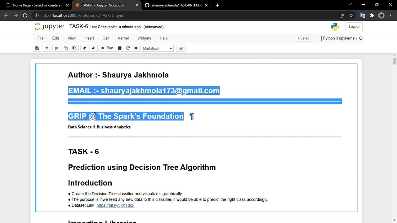TASK-6 Prediction using Decision Tree Algorithm | The Sparks Foundation