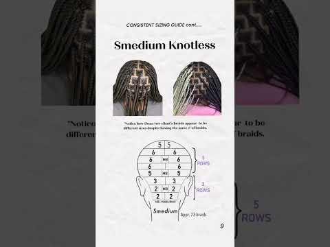 Knotless Braids Sizing Guide #shorts