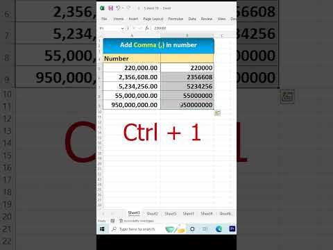 Comma Style (Use of Thousand Separator in Excel 🔥| #excel #exceltutorial #exceltips #microsoftexcel
