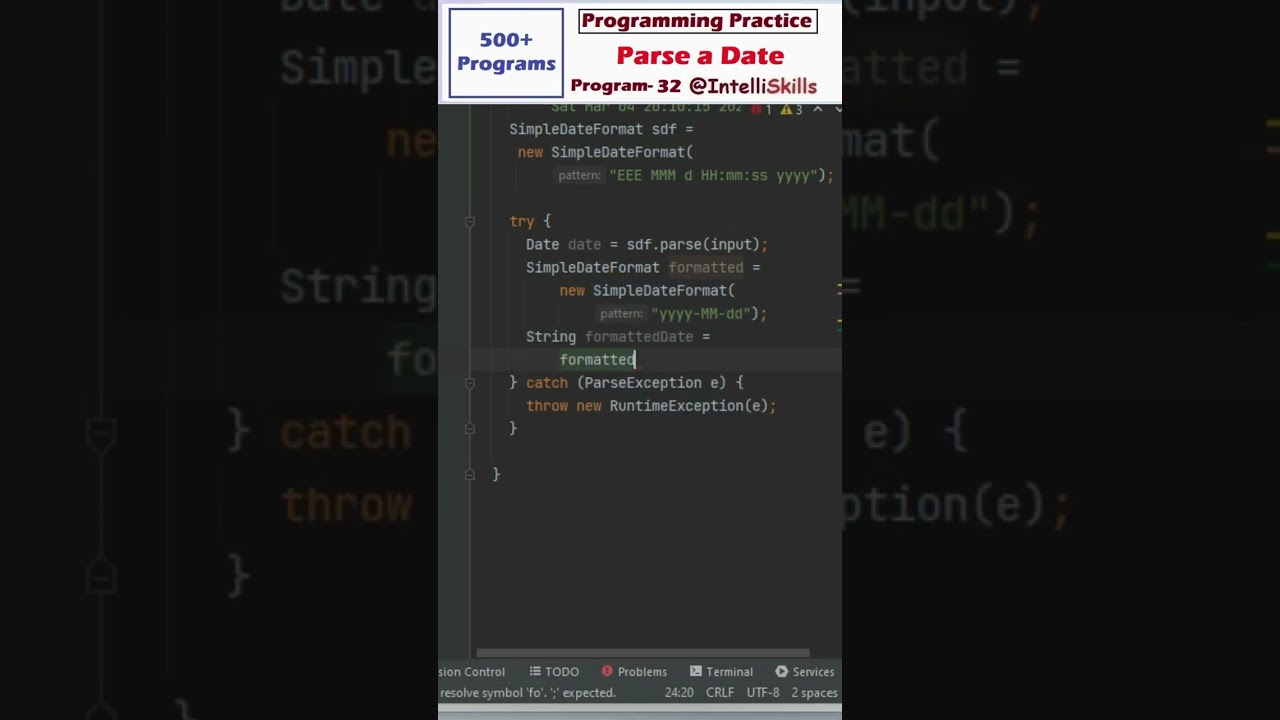 [Beginners] SimpleDateFormat Java example #Shorts #java #coding #trending