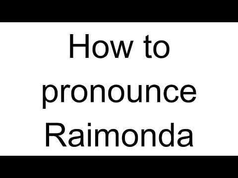 How to Pronounce Raimonda (Albanian)