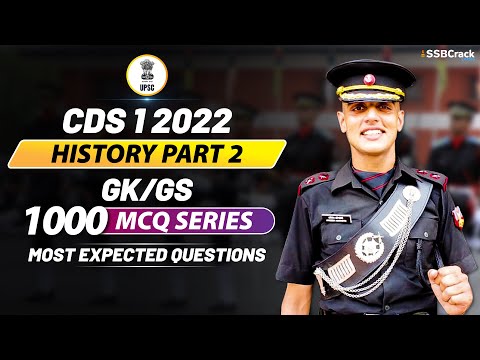 CDS 1 2022 | 1000 Most Expected Questions In GK And GS | History Live Class | Part 2
