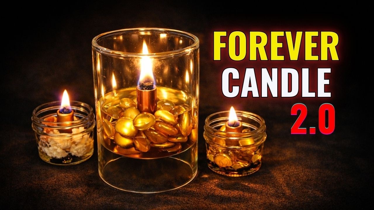 This Vegetable Oil Candle Burns Forever (Safe, Simple, No Electricity)