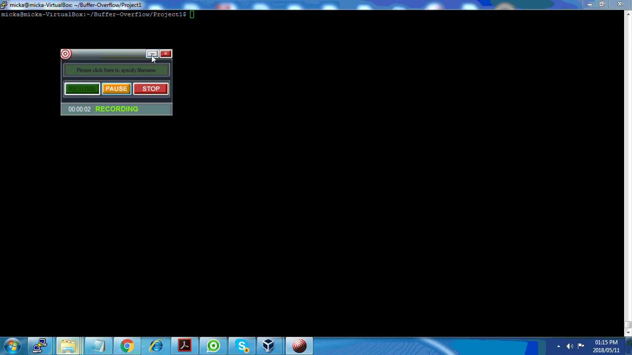 Stack Buffer overflow on Linux x86 - part 1