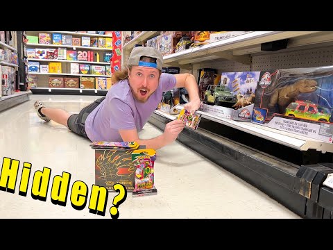 HIDDEN POKEMON CARDS LOCATED UNDER A TARGET SHELF! Opening #80