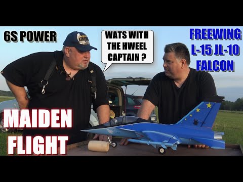 FREEWING L-15 JL-10 Falcon 6S power 64mm EDF RC Jet plane PNP MAIDEN FLIGHT