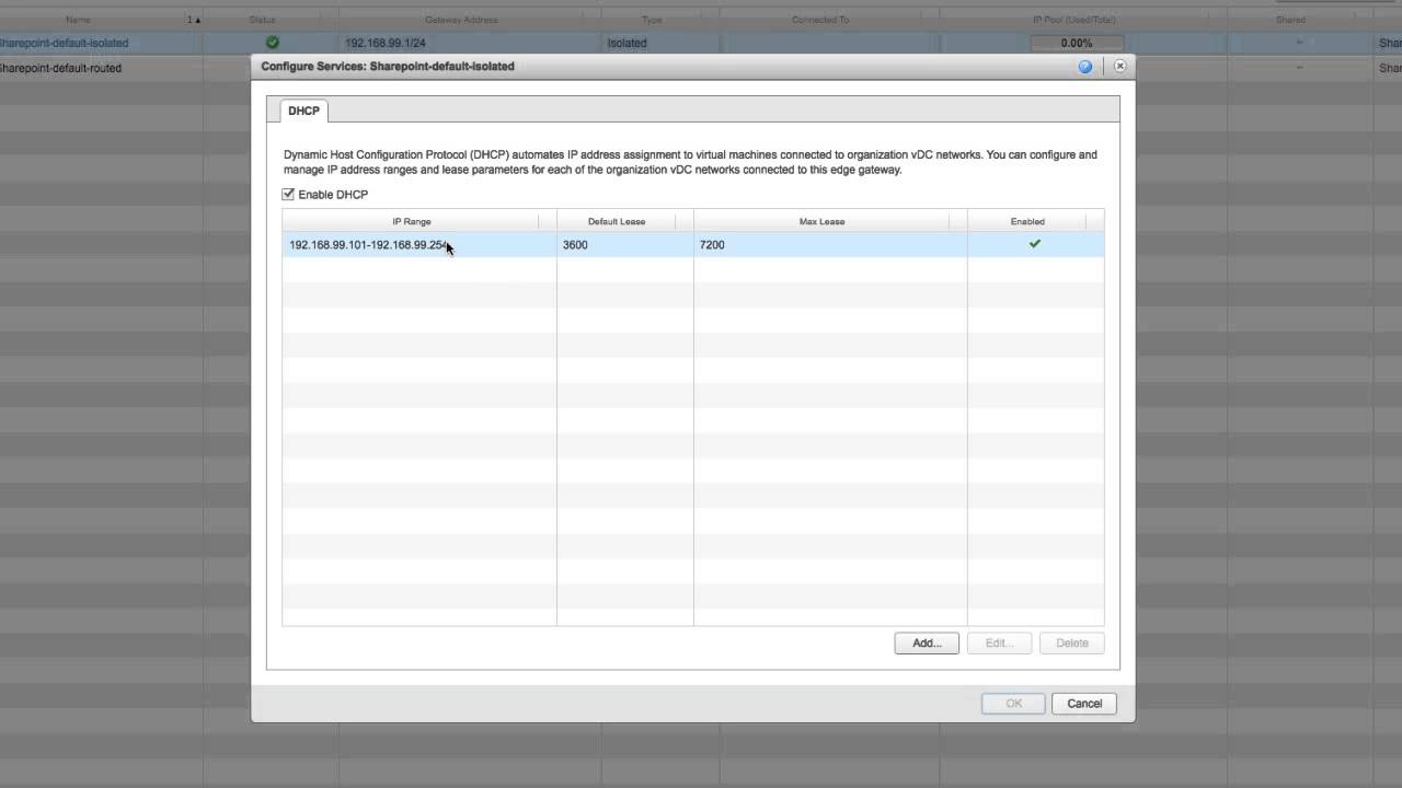 Default Network Setup