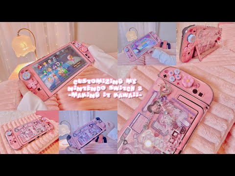 Customizing My Nintendo Switch 2 - Making it Cute + Scrapbook Stickers & Skins | Y2K Charms 🌷