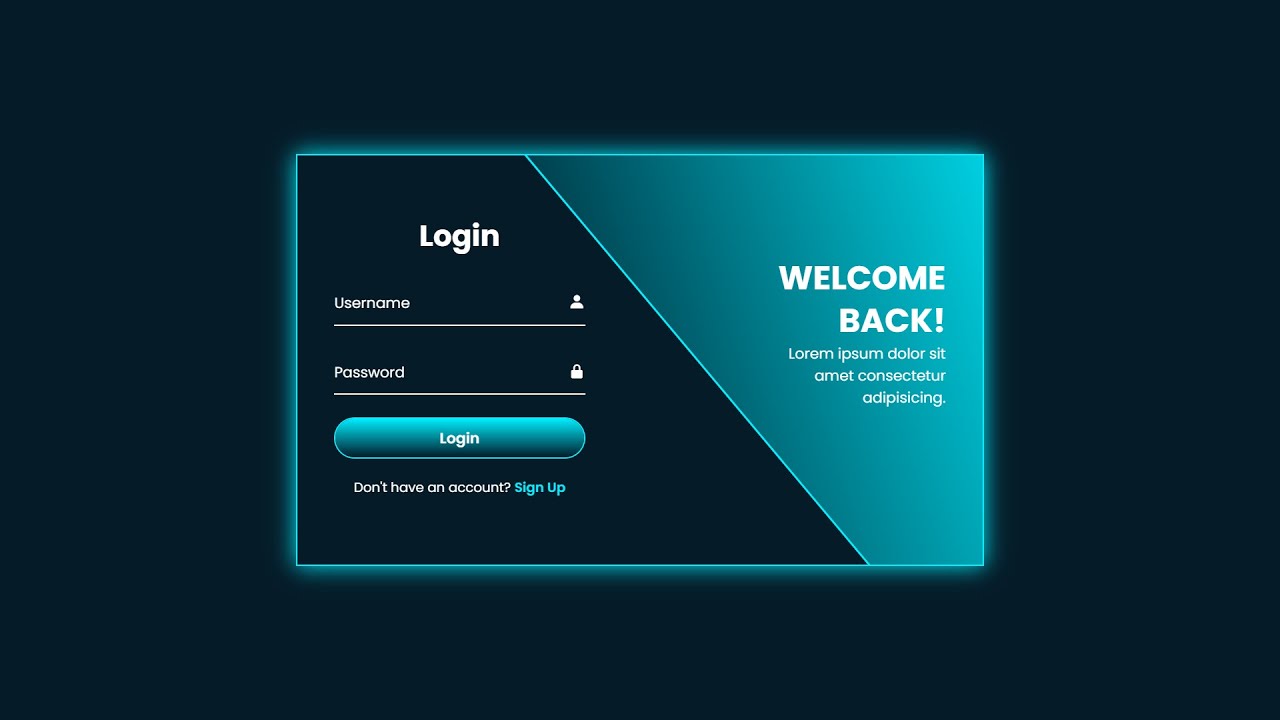 Creating a Login and Registration Form Using HTML and CSS | Galaxy.ai
