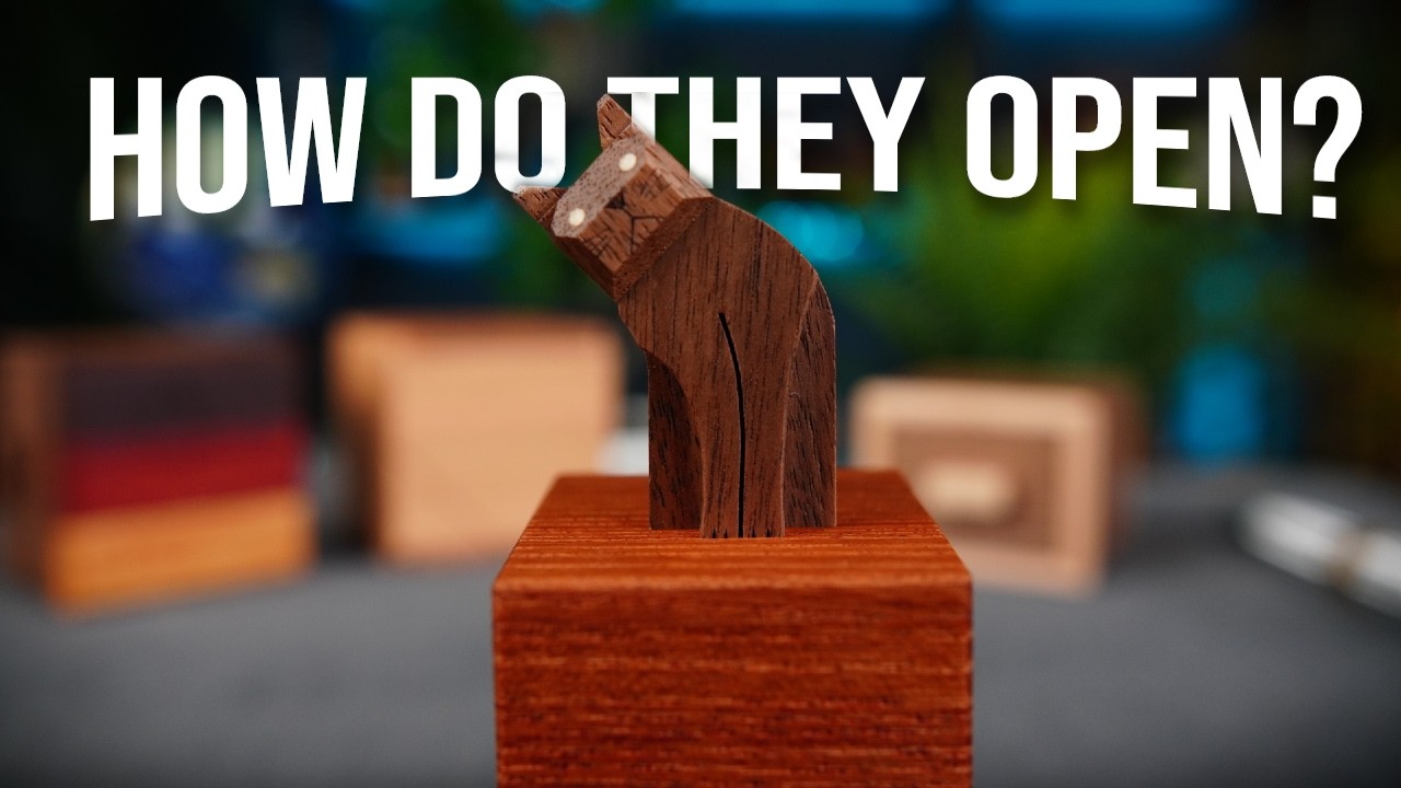 Four Beautiful Karakuri Puzzle Boxes