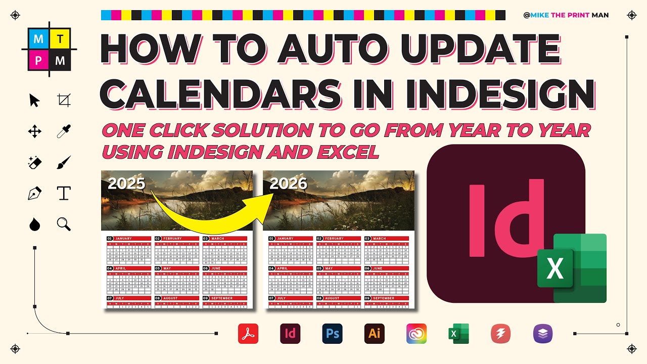 The Last Calendar Template You'll Ever Need: Automatic Date Updating Using InDesign & Excel Tutorial