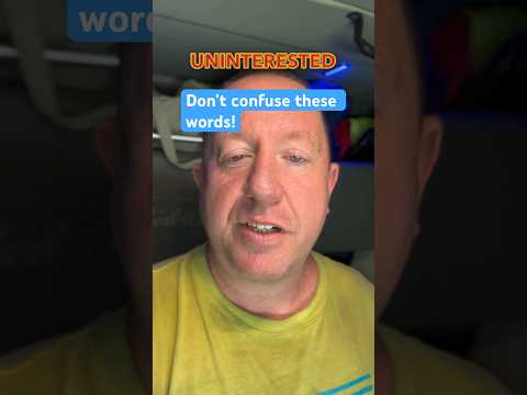 Uninterested vs. disinterested—stop confusing these! #learnenglish #grammar