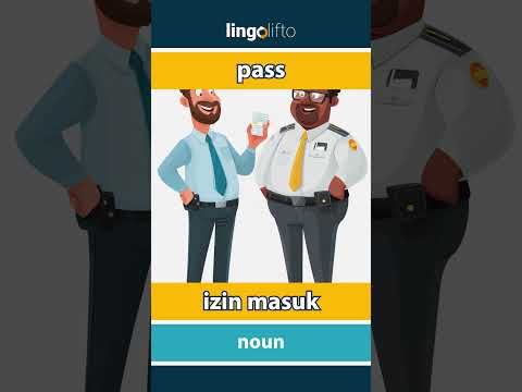 🇬🇧🇮🇩 pass - izin masuk : learn English : ayo belajar bahasa Inggris : vocabulary builder