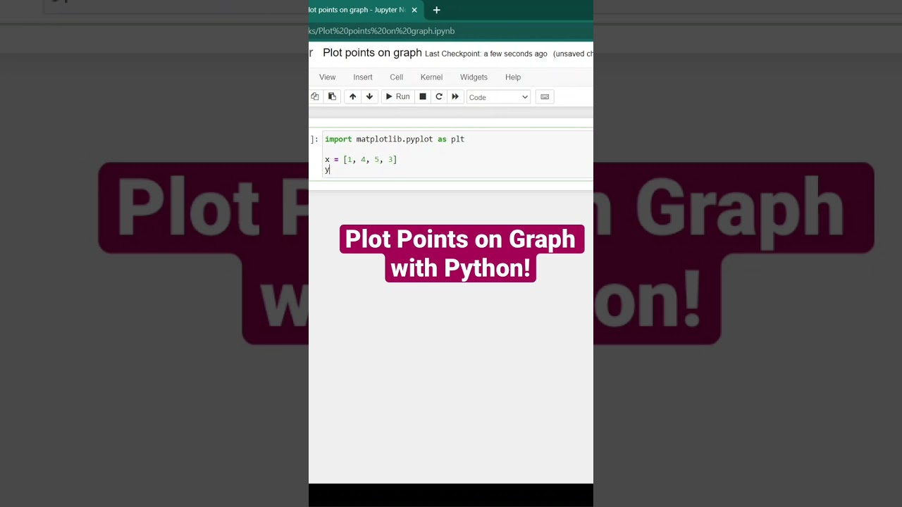 Plot Points on Graph using matplotlib in Python! #shorts #programming #coding