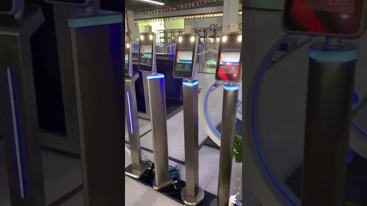 Thermometer face recognition device with pillar