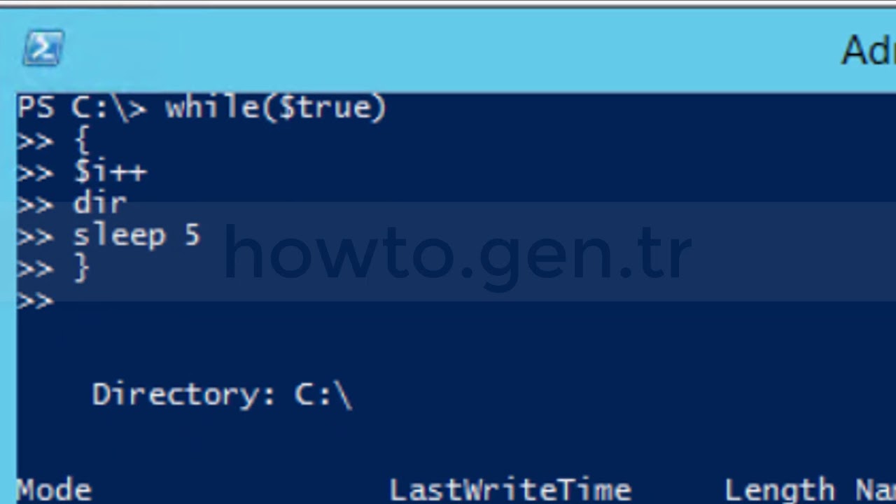 How To Create Infinite^Endless Loop With Powershell Script In Windows Server