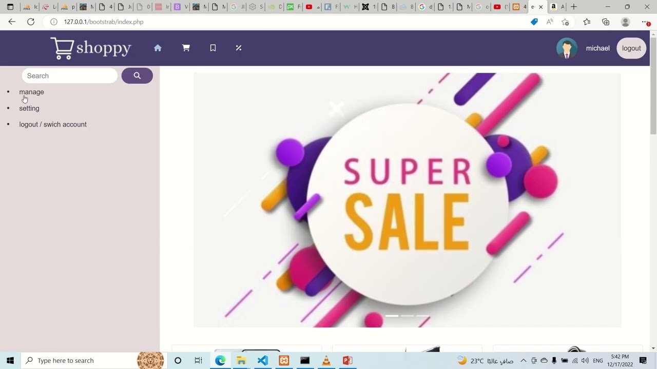 ecommerce website project html, CSS , js , bootstrap , php,  MySQL