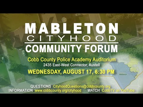 Mableton Cityhood Community Forum
