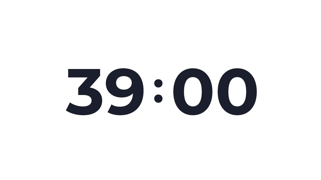 39 Minute Timer