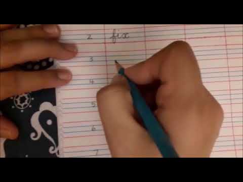 Writing ib, id, ix words in English Notebook 1