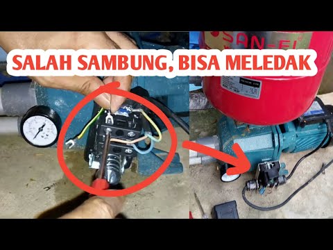 cara pasang kabel pada otomatis pompa jet pump