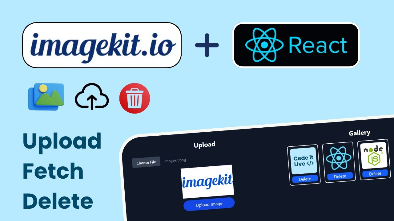React + Imagekit Tutorial: Master Image Upload, Fetch & Delete [Hindi] 🚀