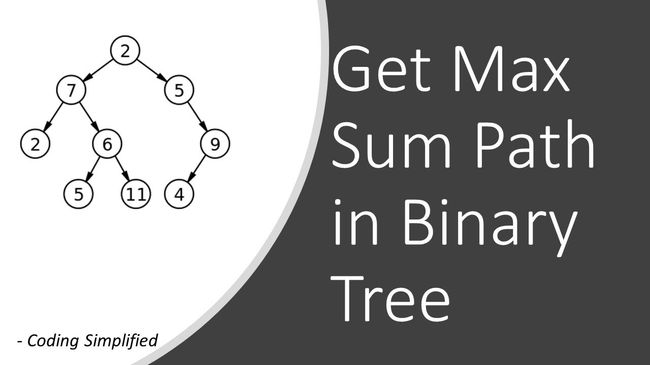 Binary Tree - 82: Get Max Sum path in binary tree