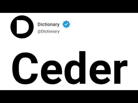 Ceder Meaning In English