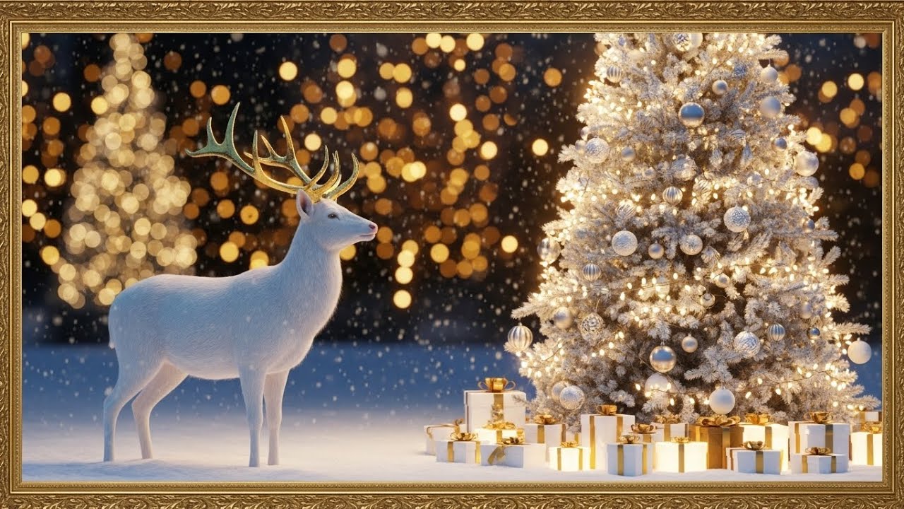 4K Frame TV Art – Magical Christmas Lights | Holiday Wall Decor | Layali Fire