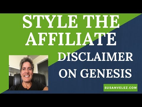 How to Style Your Genesis Affiliate Disclaimer Link