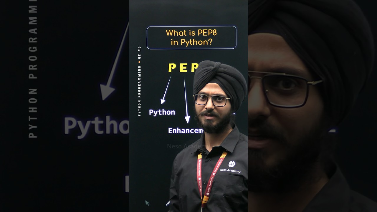 What is PEP8 in Python? #Python #NesoAcademy #QuickConcepts