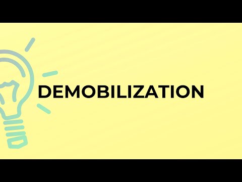 What is the meaning of the word DEMOBILIZATION?