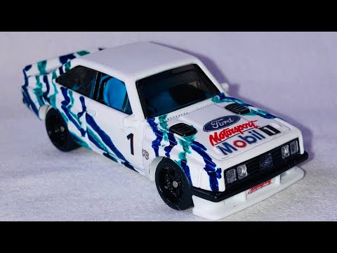 RS2000 MK2 ESCORT 1:64 CUSTOM HOT WHEELS