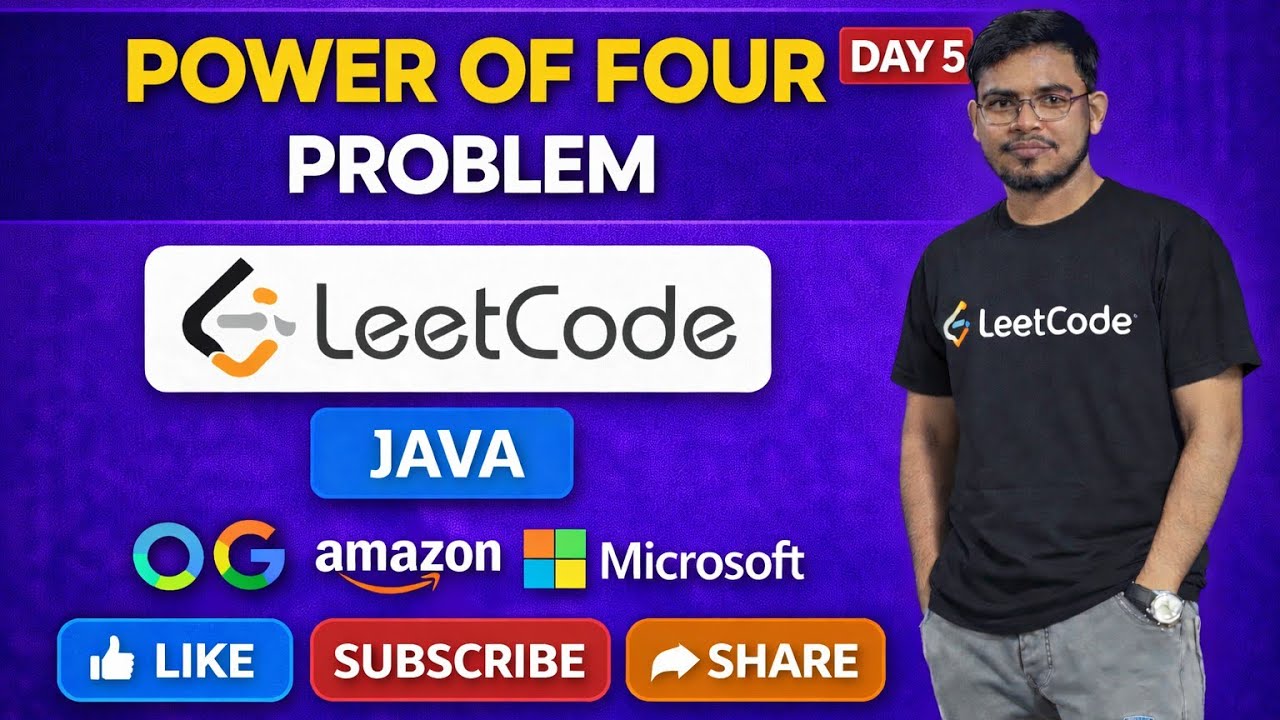 LeetCode Power of Four Problem Explained | Java | Day 5 DSA Challenge🔥🚀⚡