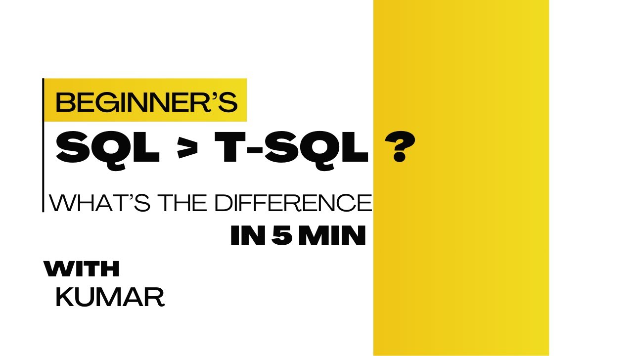 SQL vs T-SQL: What’s the Difference? | Complete Guide