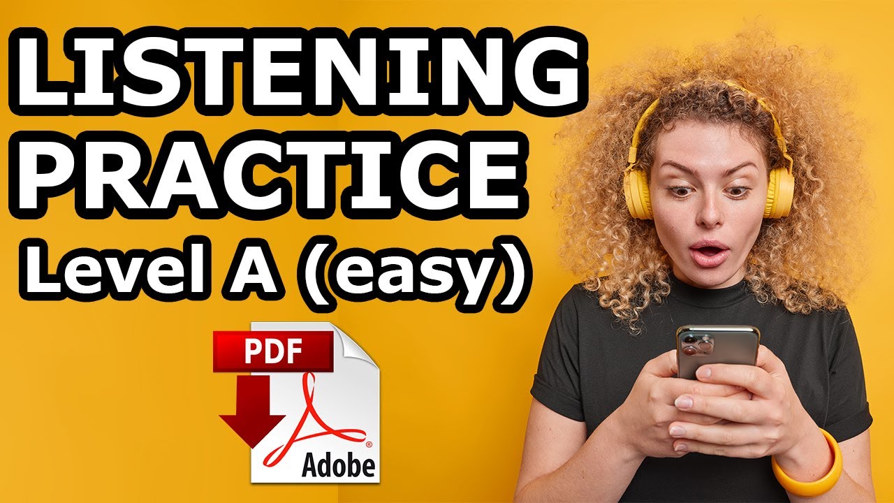 Easy Listening Test - Level A + PDF - Listen and answer the questions - Easy English Lesson