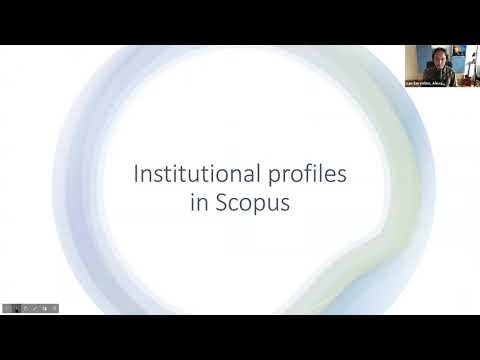Scopus webinar training Institutional Profiles in Scopus Zoom 14072020