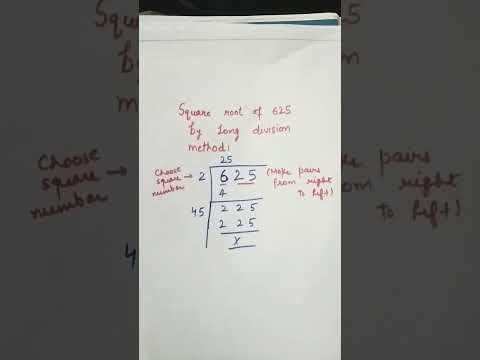 square root of 625 by long division method #maths #everydaymaths #mathslover #mathematics